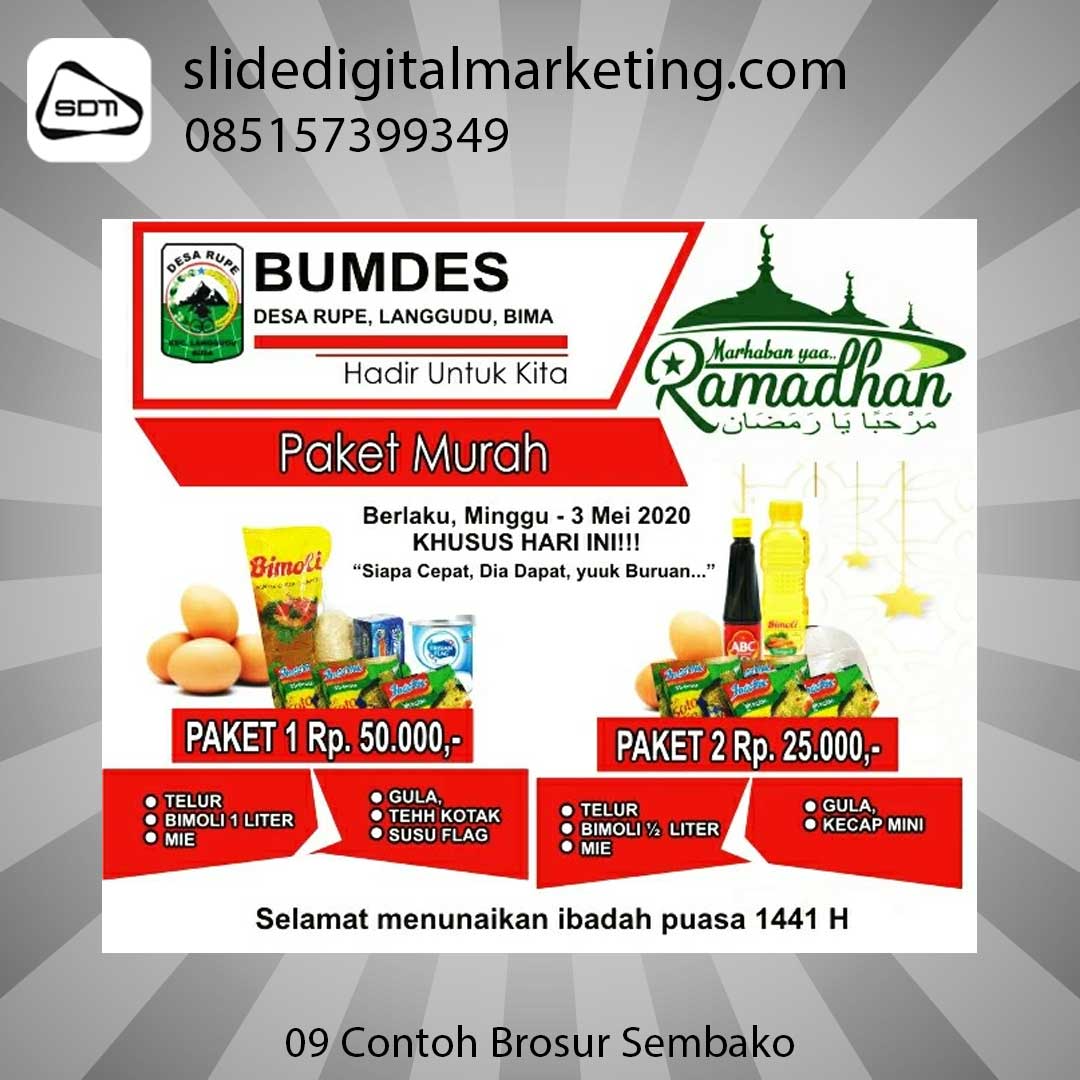 10+ Contoh Brosur Pamflet Leaflet Poster Produk Sembako